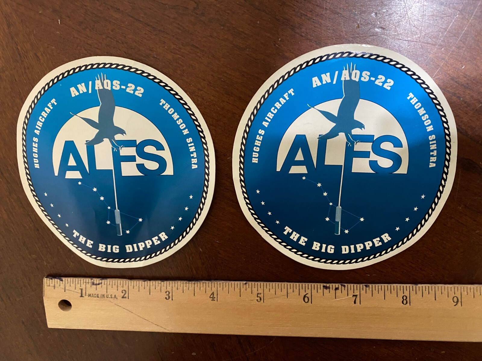 2 Rare Hughes Aircraft AN/AQS-22 Big Dipper Stickers Decals Helicopter ...