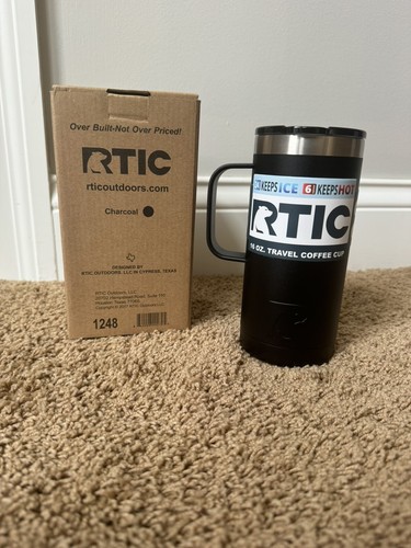 RTIC Travel Coffee Cup 16oz Charcoal Color New in Box | eBay