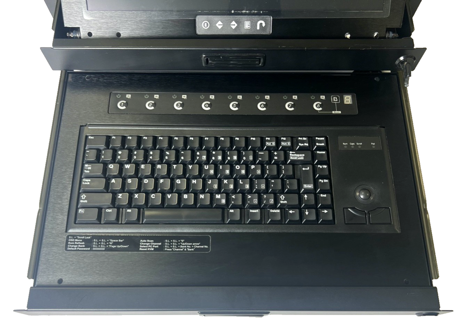 2U 17" TFT LCD Monitor Keyboard Drawer W/ 8-port KVM - RKP217-801C | eBay