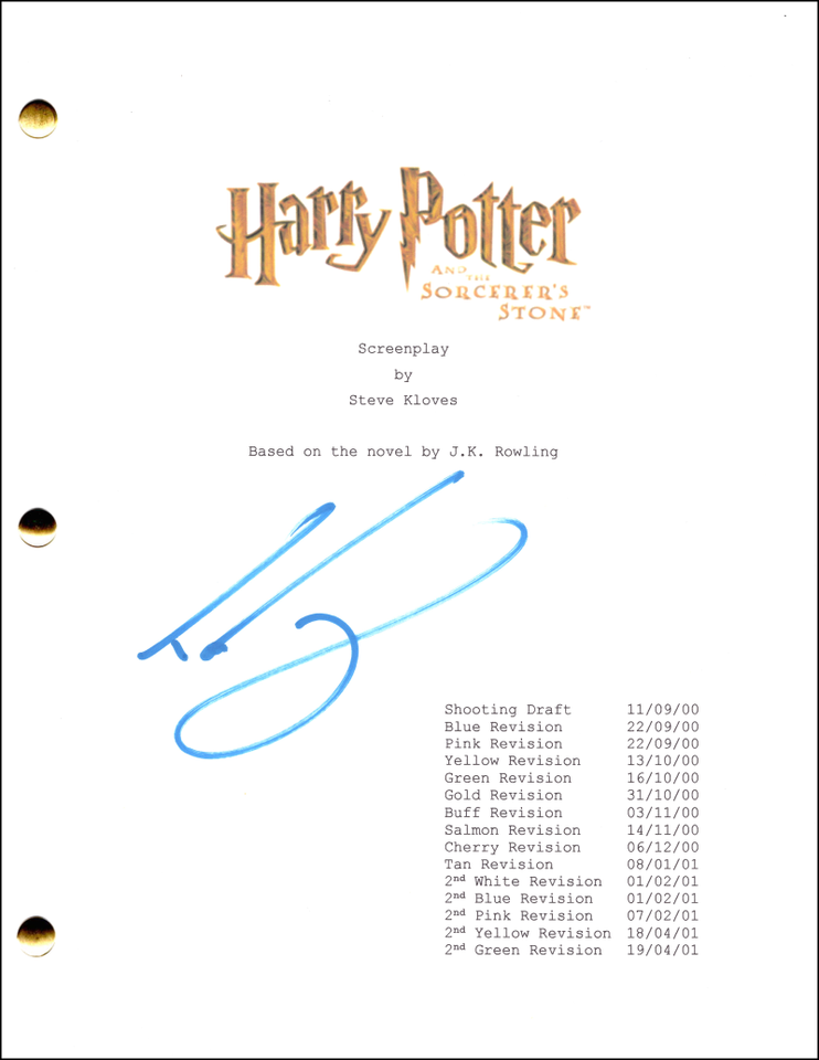 Tom Felton Signed Autograph Harry Potter Sorcerer's Stone Script ...