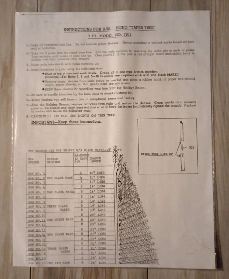 7' Aluminum Taper Carey-McFall Christmas Tree 201 Branches w/Box ...