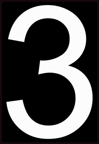5.5in x 8in Address Number 3 Vinyl Sticker | eBay