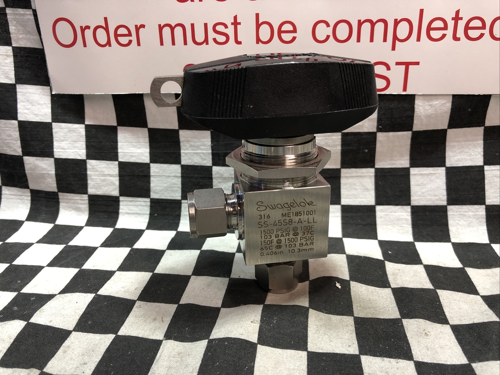 SWAGELOK Angle Pattern Ball Valve 1/2", SS-45S8-A-LL, SS45S8ALL #1605V2 ...