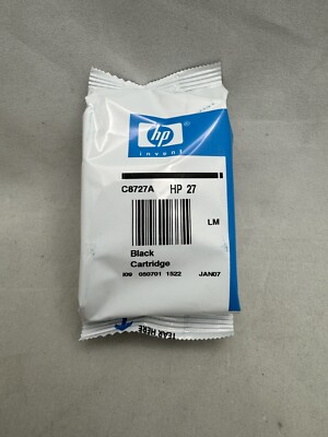 Genuine HP 27 C8727A Black Ink Cartridge Sealed Exp Jan 2007 | eBay