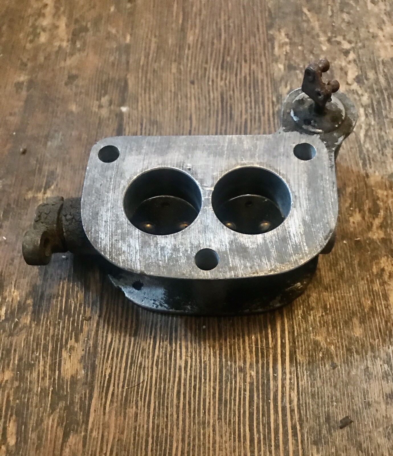51 52 53 FORD FLATHEAD V8 CARBURETOR BASE SPEED EQUIPMENT ALUMINUM BASE ...