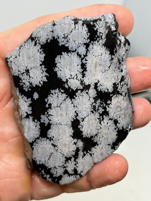 Flower Obsidian (large snowflake) Slab Cabbing Carving Chakra Reiki ...