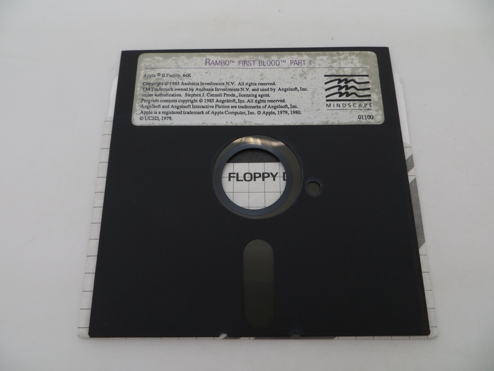 RAMBO FIRST BLOOD PART II 5.25" Floppy Disk Apple II Game 1985 video game | eBay