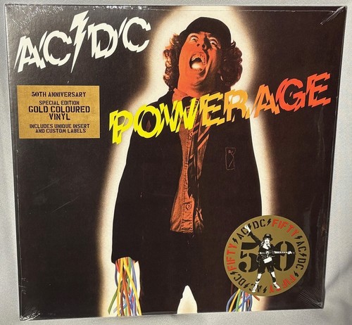 LP AC/DC Powerage (ACDC) (GOLD Vinyl, 50th Ann, 2024) NEW MINT SEALED | eBay
