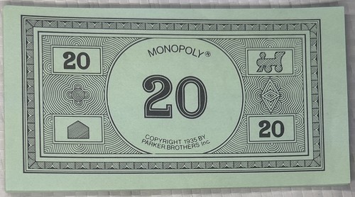 Monopoly Money Lot 23 Twenty Dollar Bills Replacement Used | eBay