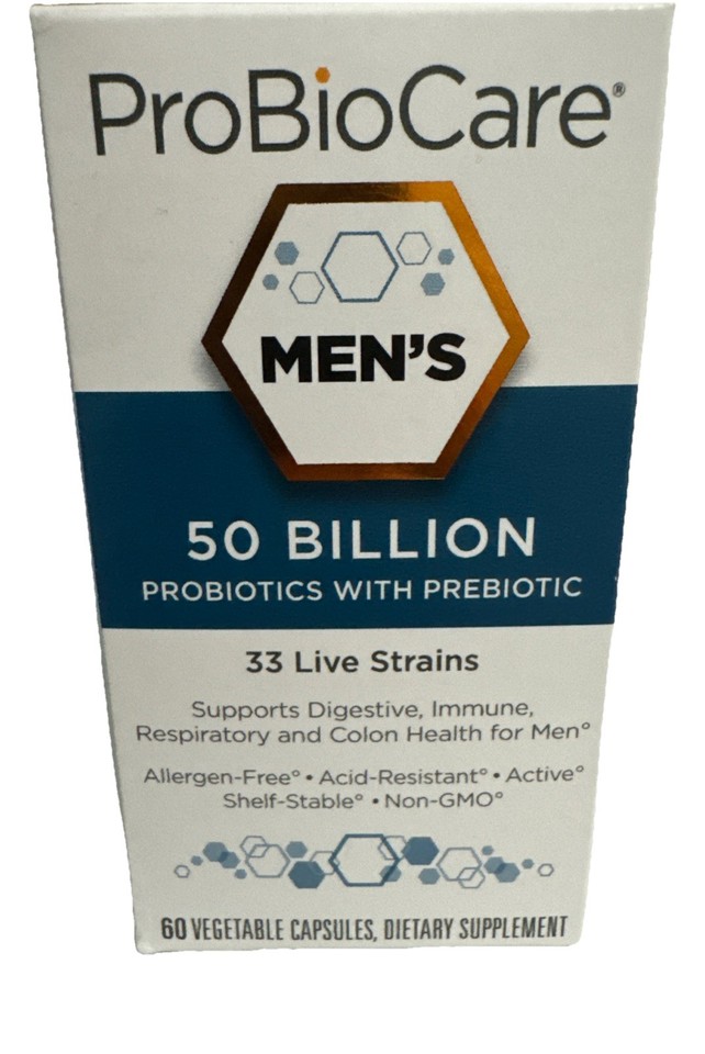 ProBioCare Men’s Once Daily Probiotic 50 billion 60 Capsules Exp 08/ ...