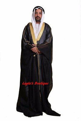 Amazing Men's Traditional Kuwaiti Khaleej Men's Arabian Bisht Cloak | eBay