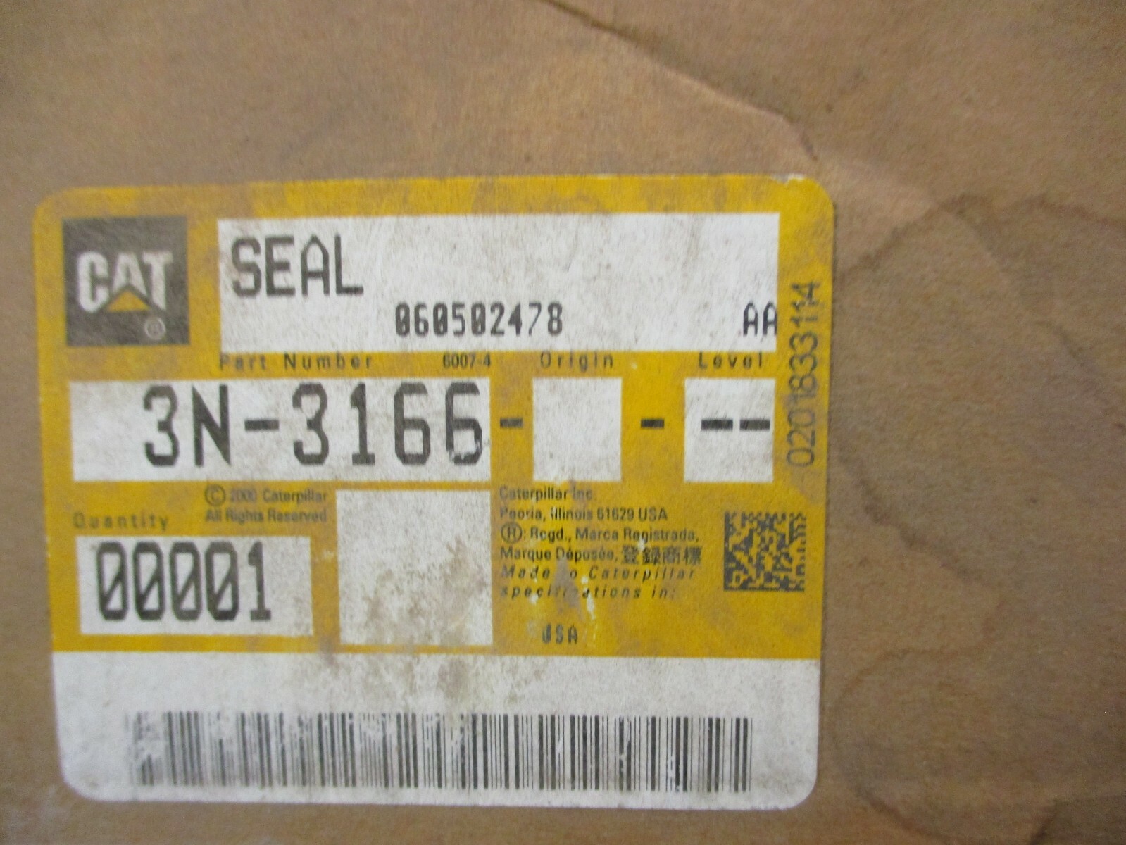 CAT 3N3166 Seal Caterpillar 3N-3166 | eBay