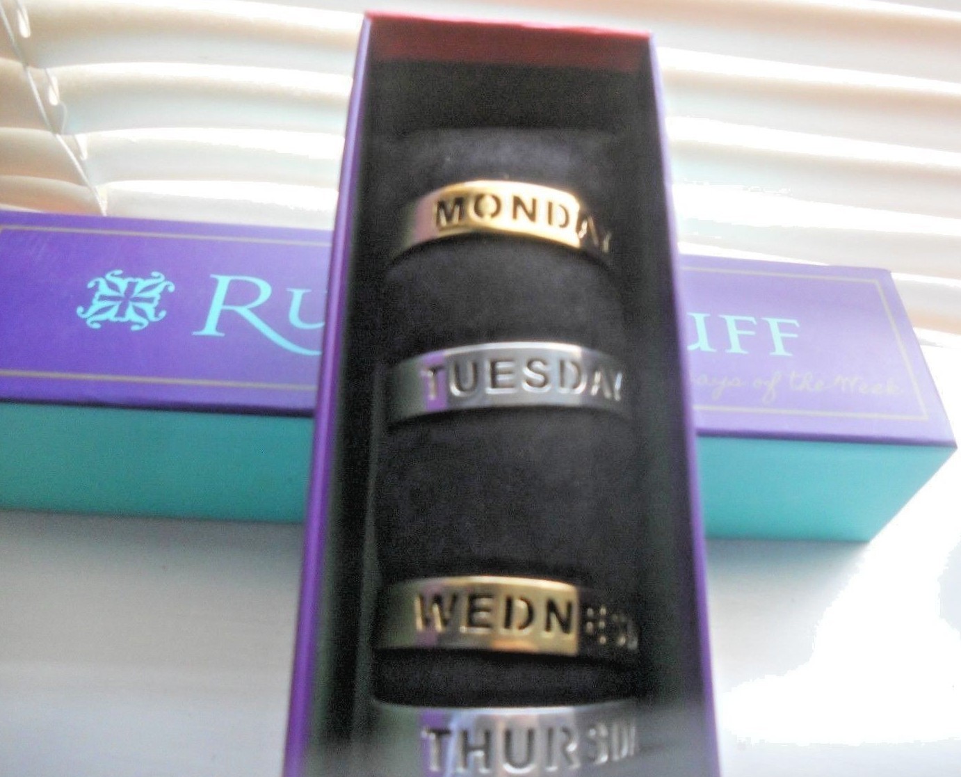 New Rustic Cuff OK~Art to Wear~Rare Days of the Week Gold & Silver ...