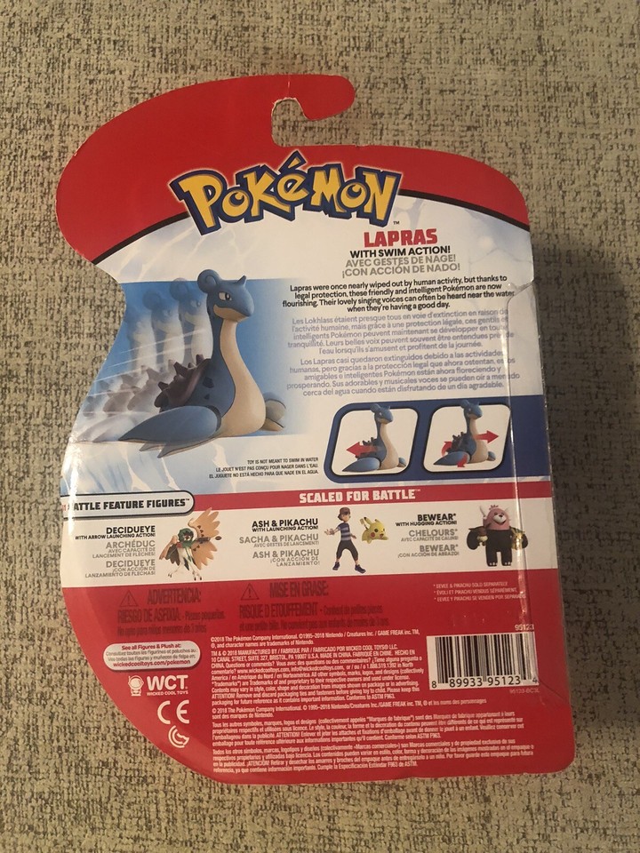Lapras Swim Action Pokémon Deluxe Action Battle Feature Figure | eBay