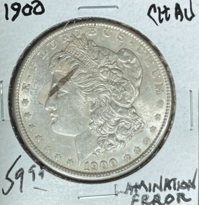 1900 MORGAN SILVER DOLLAR ~ CH/AU "LAMINATION ERROR" ~NICE COIN~ | eBay