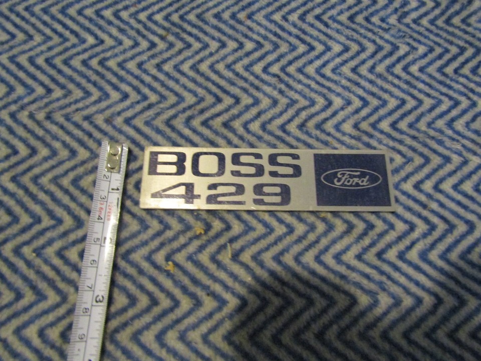 NOS 1969 1970 FORD MUSTANG BOSS 429 VALVE COVER INSERT PLAQUE VINTAGE ...