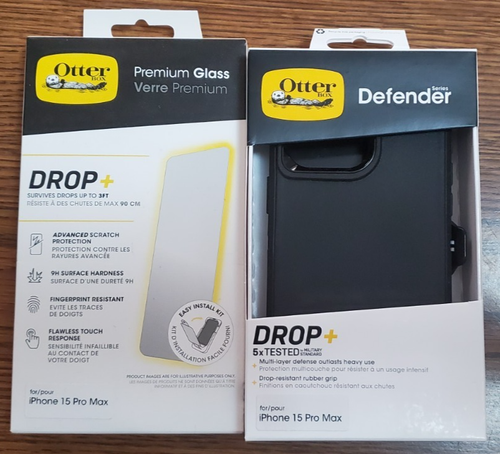 Otterbox Defender Case 77-92547 & Glass Screen for Apple iPhone 15 Pro ...