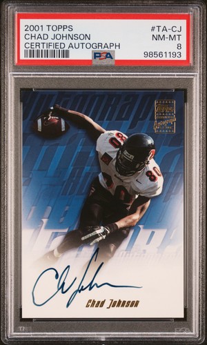 CHAD JOHNSON 2001 Topps Certified Autograph #TA-CJ PSA 8 NM-MT ...