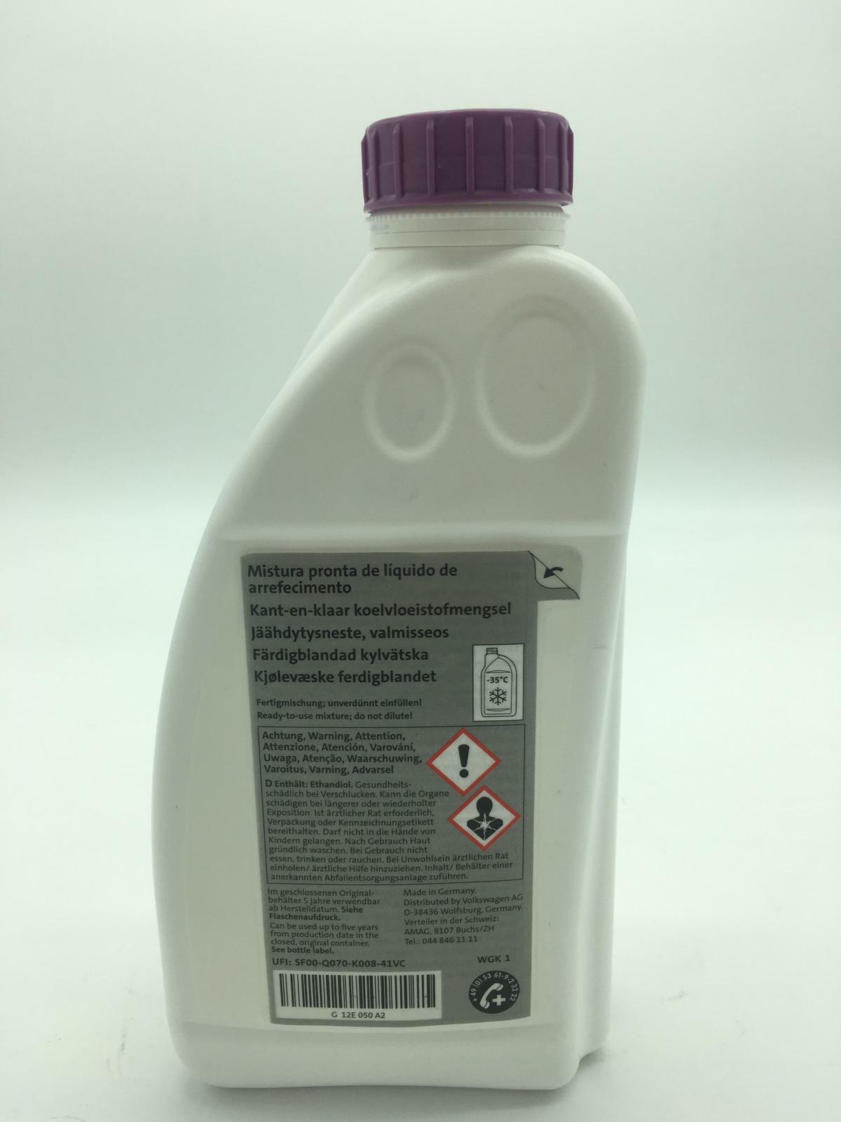 LIQUIDO RADIATORE ANTIGELO ORIGINALE G12 EVO - G 12E 050 A2 VW AUDI ...