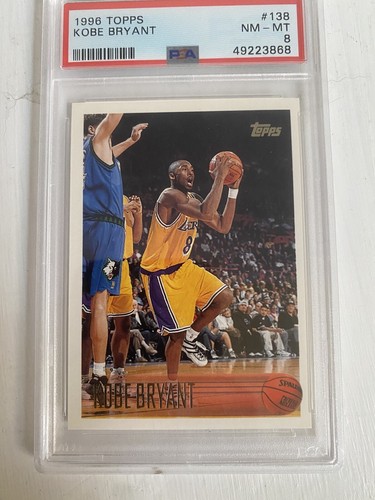 1996-97 Topps #138 Kobe Bryant GRADED PSA 8 NM-MT Rookie RC New Slab LA ...