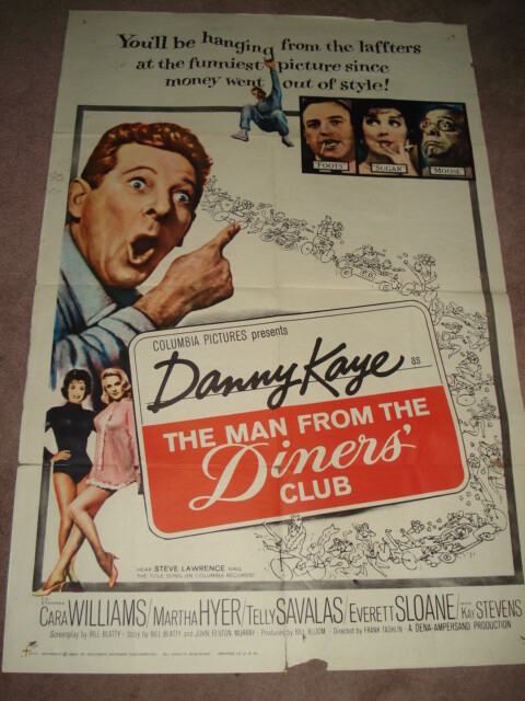 MAN FROM THE DINER'S CLUB Danny Kaye Telly Savalas Original '63 One ...