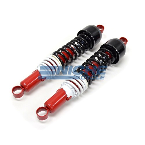 Classic Cafe Style Motorcycle Rear Shocks Eye To Eye 365mm Black,Red ...