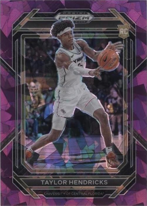 2023-24 Panini Prizm Draft Picks - Taylor Hendricks #19 Purple Ice ...