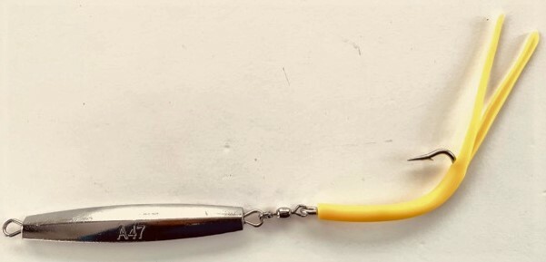 6 New * A-47 Ava Diamond Jigs 4 oz. *W/Split Tube Tails * Bluefish ...