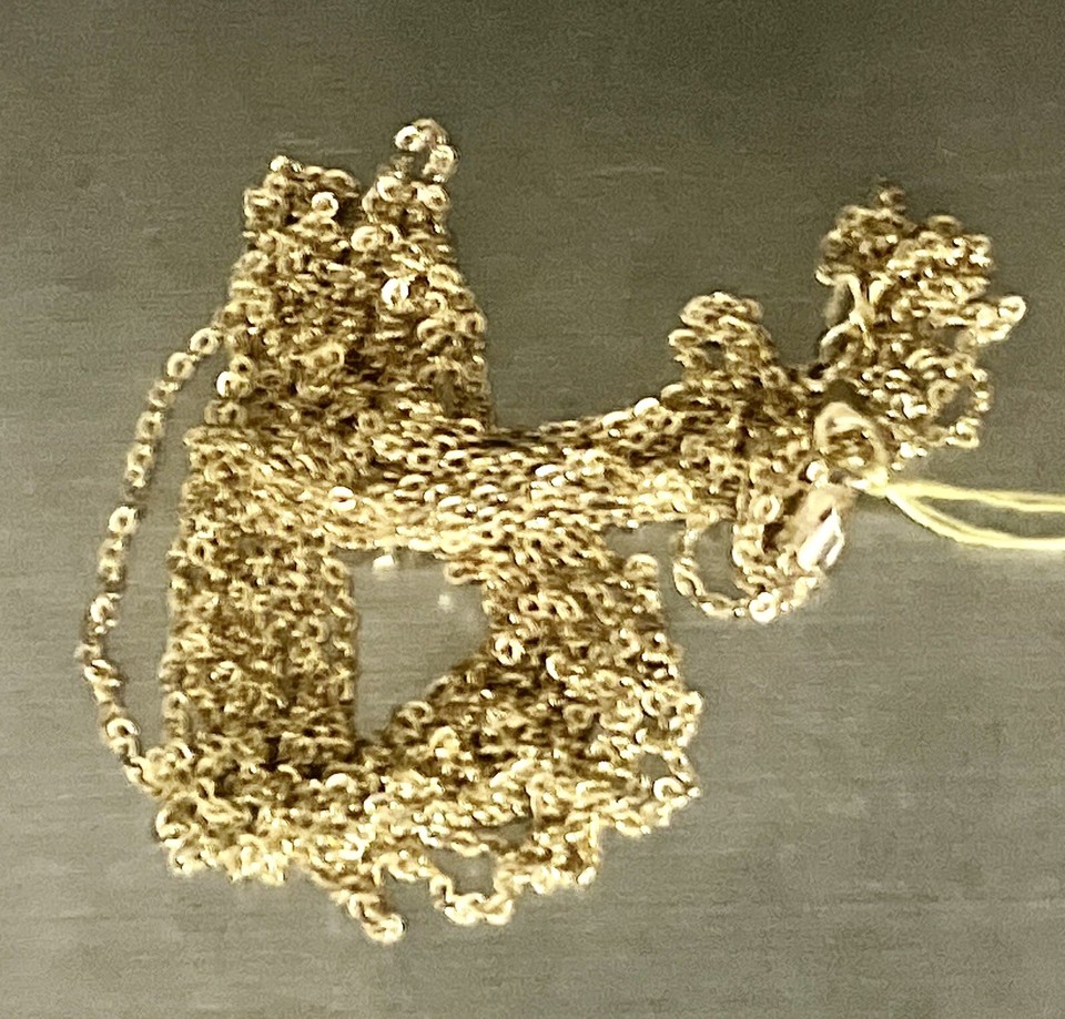 5 STRING GOLD ITALY BY MILOR CHAIN NECKLACE 7 GRAMS,L=24" FINE DETAILS ...