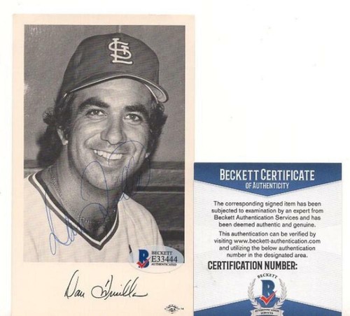 DANNY FRISELLA ST. LOUIS CARDINALS AUTOGRAPH POSTCARD VINTAGE BECKETT ...