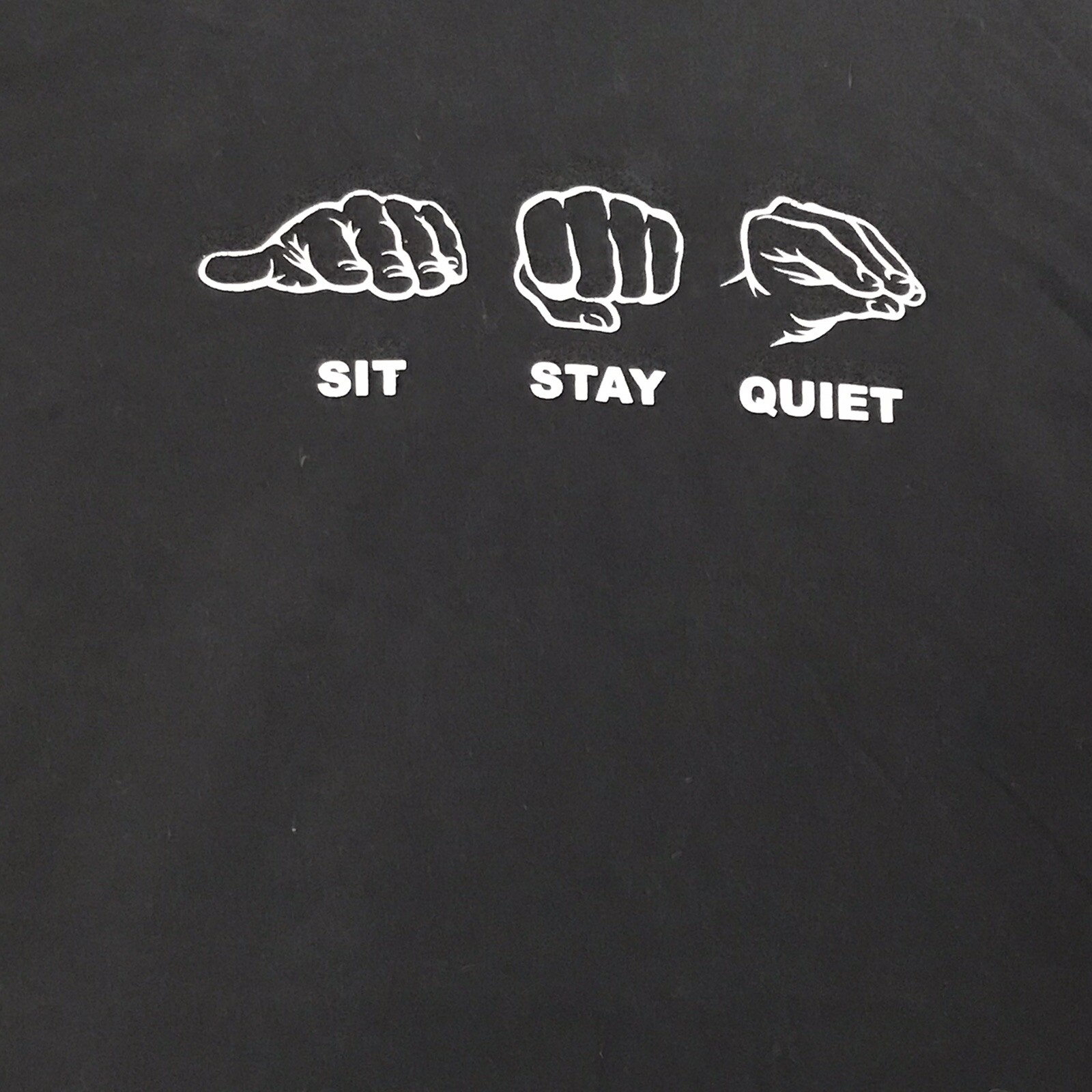 "Sit Stay Quiet" Commands Hand Signals Dog Orders Bla… - Gem