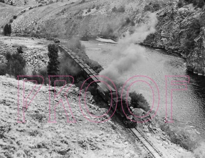Denver & Rio Grande Western (D&RGW) Engine 268 with freight train ...