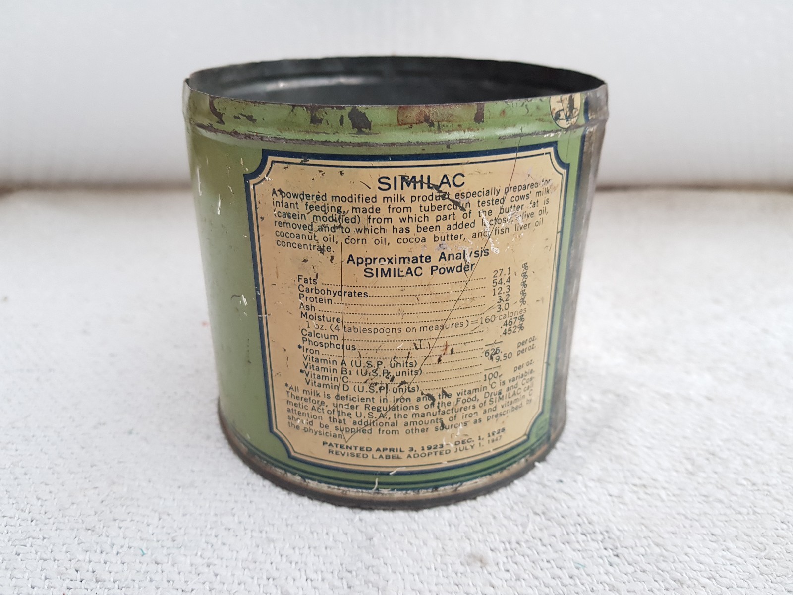 1940s Vintage Similac A Food For Infants M R Dietetic Lab Litho Tin Box ...