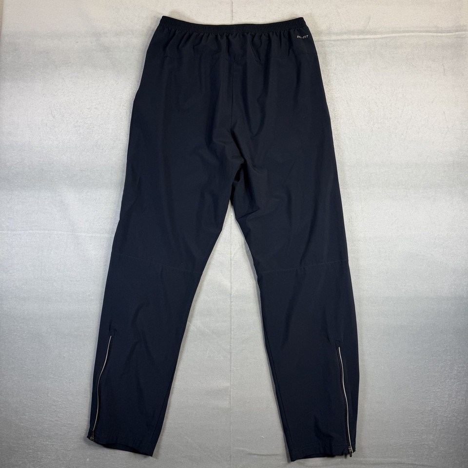 Nike Running Dri Fit Track Pants Mens Medium Navy Athletic Ankle Zip ...