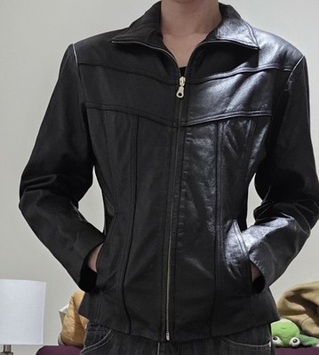 Wilsons Leather Maxima Women's Black Leather Jacket Lined Full Zip Mid ...