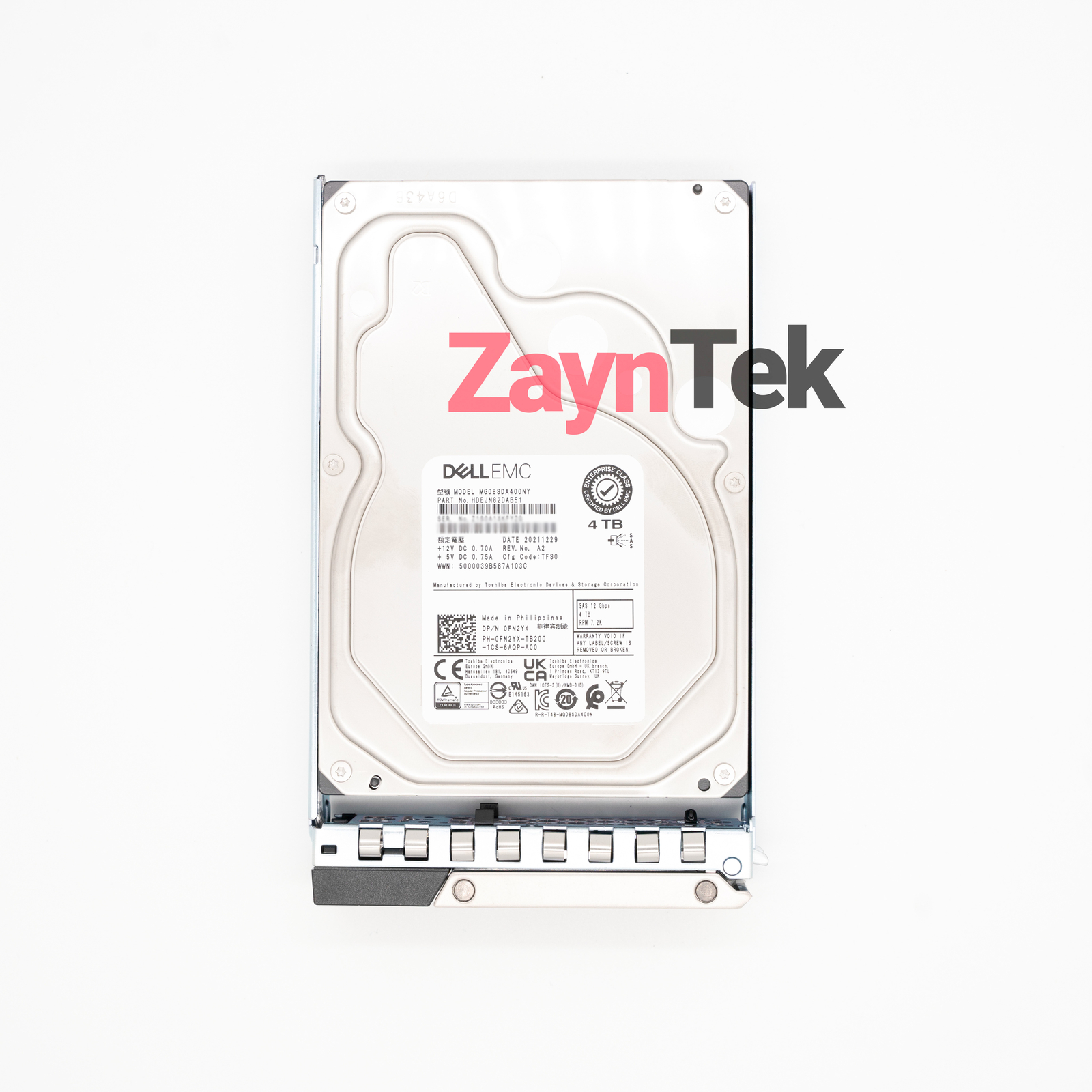 Dell 4TB 7.2K NL SAS 512e Hard Drive 3.5in 12GB/s (FN2YX) | eBay