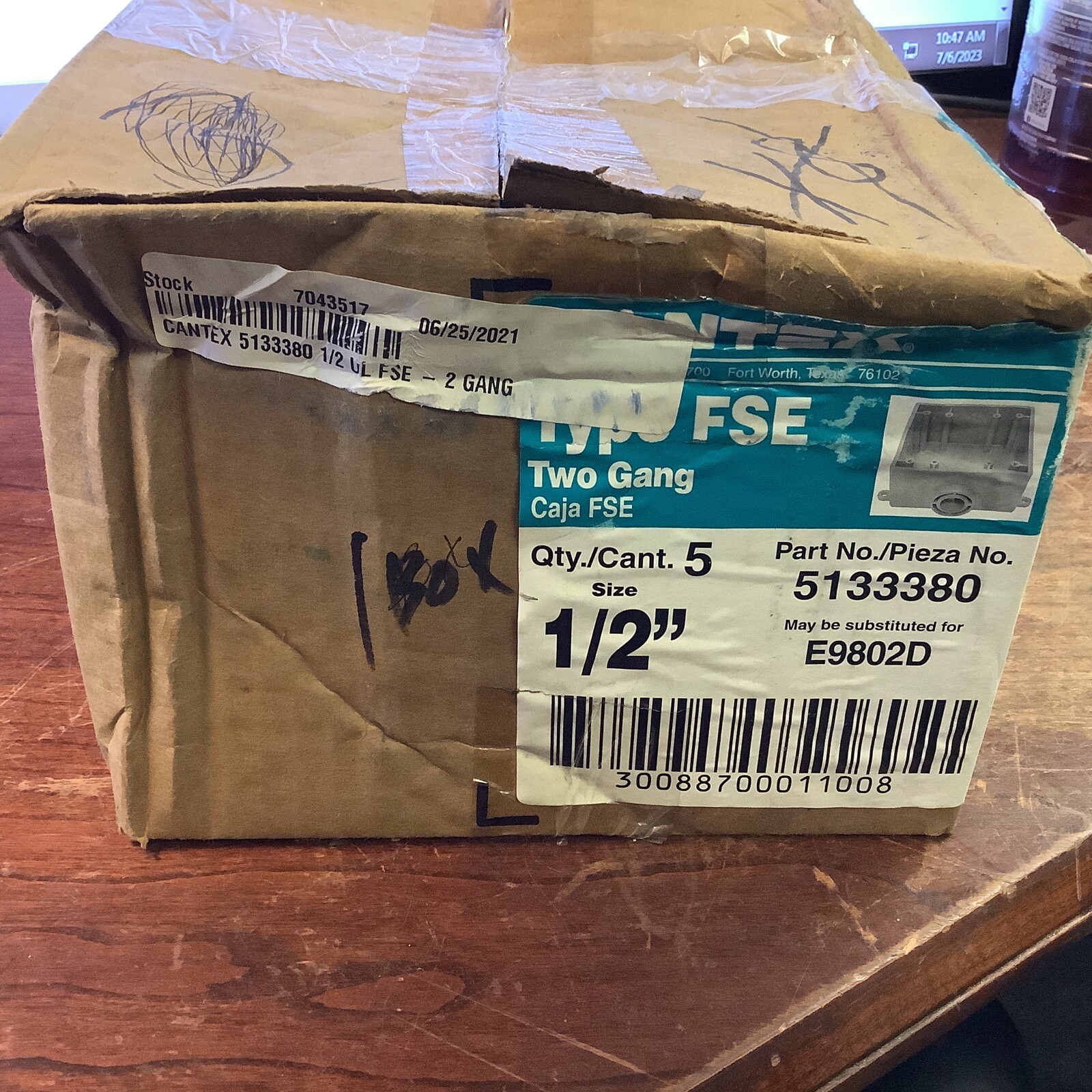 Cantex 5133380 2G PVC FSE Box 1/2” Conduit Termination Box (5pcs) | eBay