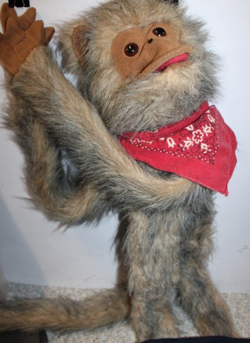 Vintage Country Critters Monkey Full Body Hand Puppet Plush Burlington ...