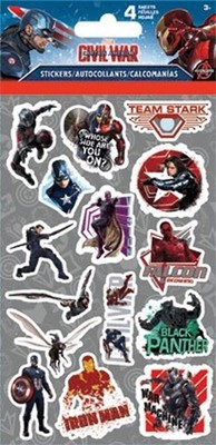 Captain America Stickers - 4 Sheets | eBay