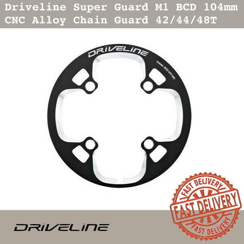 Driveline Super Guard M1 104mm BCD CNC Black Alloy MTB Chain Guard - 42 ...