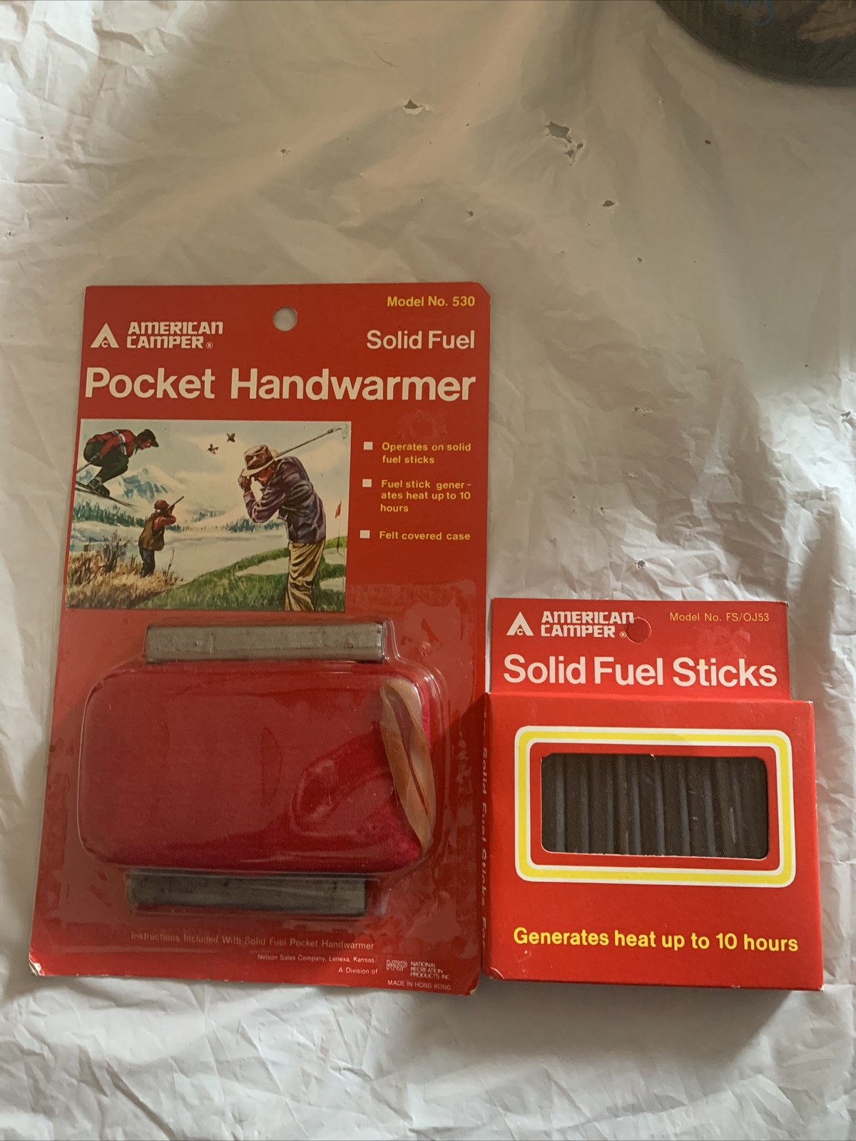 2 American Camper Pocket Hand warmers #530/ And FSOJ53 Solid Fuel ...