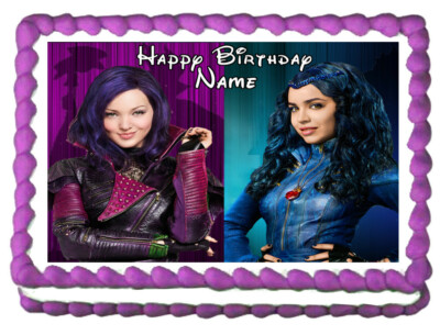 DESCENDANTS Evie and Mal Edible Cake topper image decoration | eBay