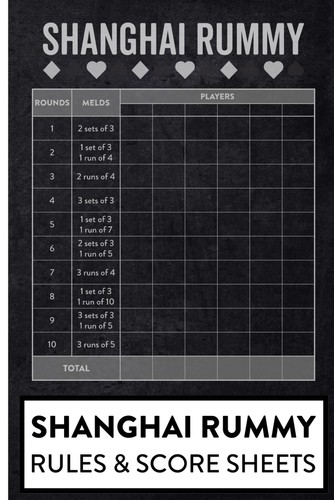 Shanghai Rummy Rules & Score Sheets: Track Scores, Learn the Rules, and ...