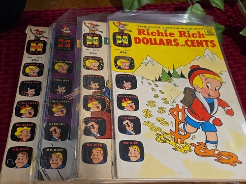 Lot Of 4 Richie Rich Dollars And Cents Vintage Comic Books # 3, 16, 17 ...