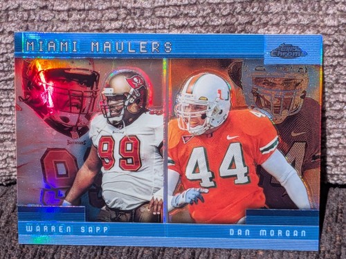 Warren Sapp, Dan Morgan - 2001 Topps Chrome Rookie Combos RC Refractor ...