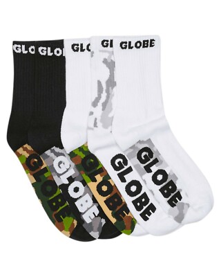 Globe Socks 5 Pack Malcom Crew Camo SIZE 7-11 Skateboard Sox | eBay