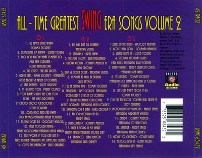 VARIOUS ARTISTS ALL-TIME GREATEST SWING ERA SONGS, VOL. 2 NEW CD ...