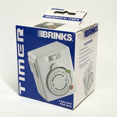 Brinks Security Mechanical Timer 42-1010 Indoor 1 On/Off Per Day New In ...