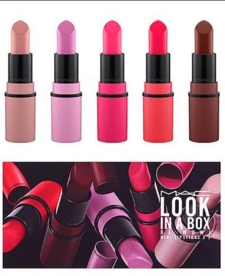 MAC Cosmetics Look in a Box BE WOW 5 Mini Lipsticks in Sealed Gift Box ...