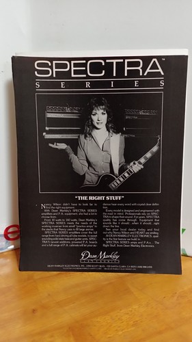 SPECTRA GUITAR AMPLIFIERS NANCY WILSON HEART ORIGINAL PRINT AD 11 X 8.5 ...